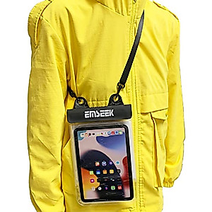 EMSEEK Waterproof Ebook Reader Case Waterproof Tablet Cover Dry eReader Bag Waterproof Holder Pouch for Amazon Kindle Paperwhite Oasis Fire 7 IPAD Mini Passport Wallet Key Fob Money Phone(Blue)