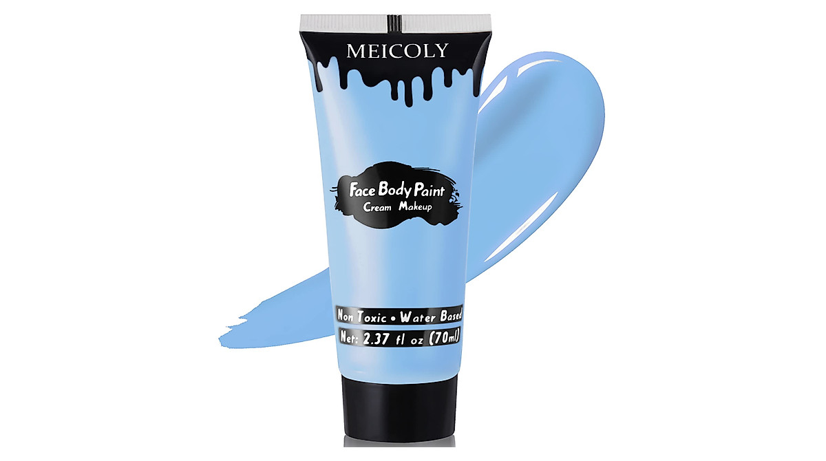 MEICOLY Light Blue Face and Body Paint - Vibrant & Washable Makeup
