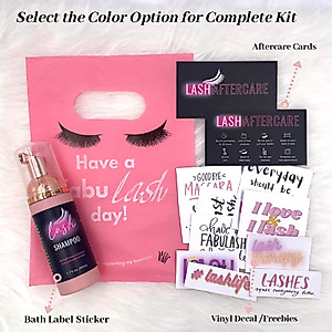 Lash Extension Aftercare Instructions Cards 100 Pack Eyelash After Care Card for Business Client Double Sided Size 3.5 x 2 inches Pink & Black (3.5 * 2 ”, Pink & Black)