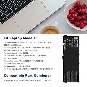AC14B8K Battery for Acer Predator Helios 300 N17C1 PH315-51 PH315-52 G3-571 G3-572 N18Q13 Nitro 5 AN515 AN515-53 AN515-54 Aspire R5-471T R5-571T R5-571TG Chromebook CB5-571 Swift SF314 4ICP5/57/80