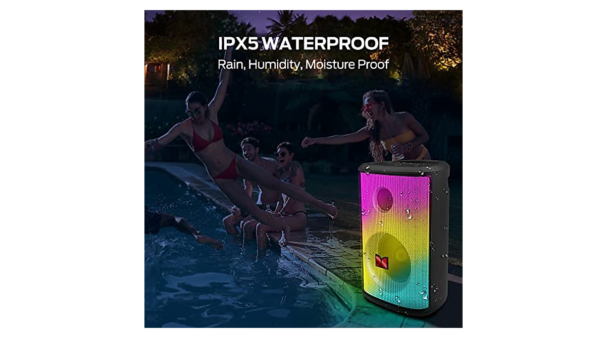 Monster Sparkle Loud Bluetooth Speaker - 80W Portable Party Speaker