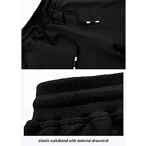 YSENTO Men's Cotton Casual 3/4 Jogger Running Capri Pants Below Knee Gym Workout Shorts Zipper Pockets Black 34