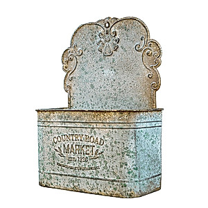 All Chic Metal Wall Planter Wall Mount Planter Wall Metal Hanging Planter Wall Vases for Flowers Planters for Outdoor Plants for Farmhouse Wall Decor (Rustic)