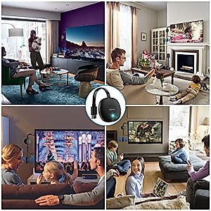 4K Wireless HDMI Display Dongle, TIMBOOTECH Miracast Adapter Streaming YouTube Video/Audio Receiver for iPhone/iPad/iOS/Android/Mac/Laptop/PC to TV/Projector/Monitor - Miracast, DLNA, Airplay, Chrome