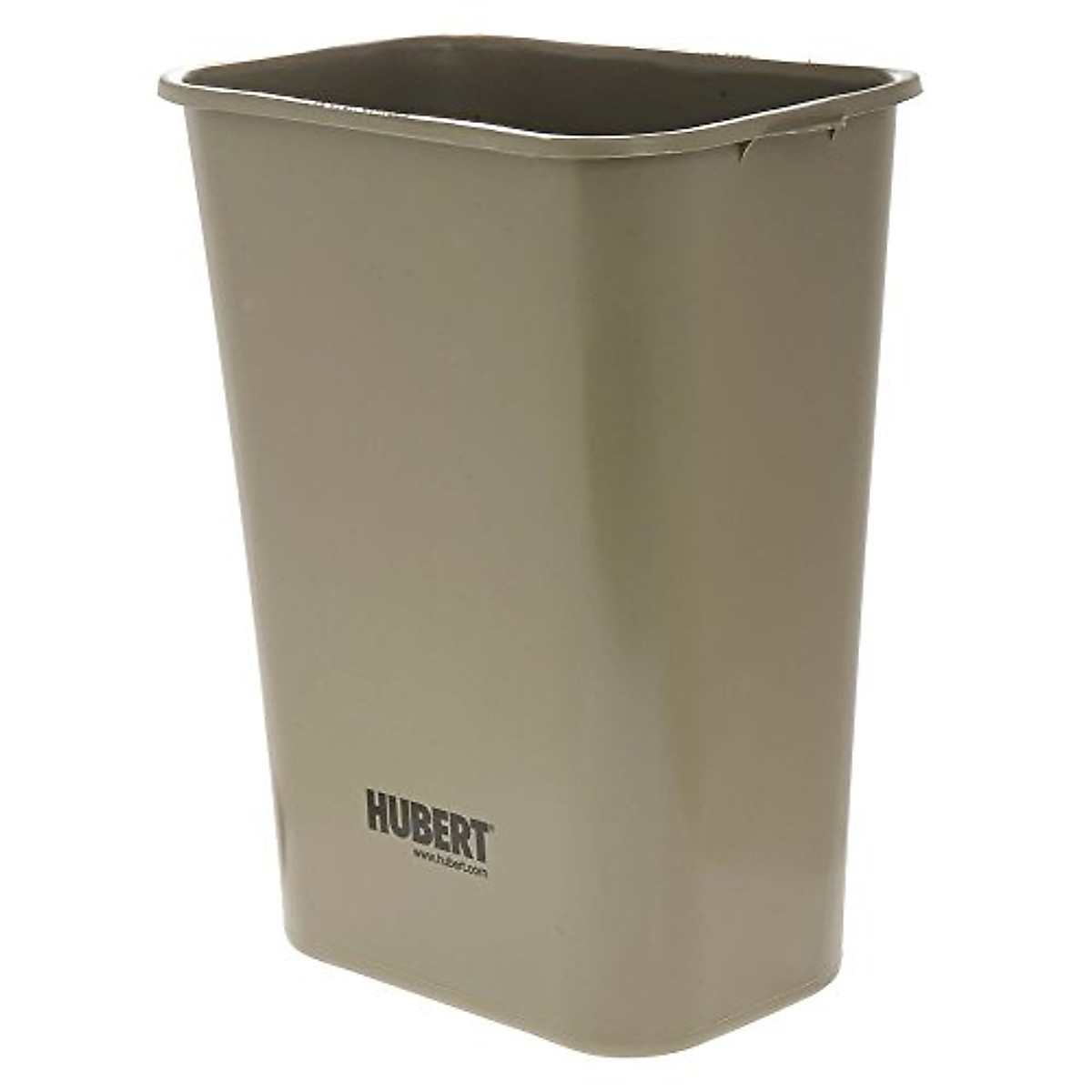 HUBERT® Trash Can 41 qt Beige Plastic - 15 1/4" L x 11" W x 20" H