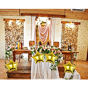 10Pcs Gold Star Shape Foil Balloon 18Inch Aluminum Foil Mylar Balloon Happy Birthday Balloons Decoration