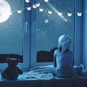 Uonlytech 1 Set String Butterfly String Lights Led Decor Indoor Decor Animal Decor Led Light Butterfly Decor Butterfly Lights Outdoor Butterflies Lights Decor Shop Window Decorations White