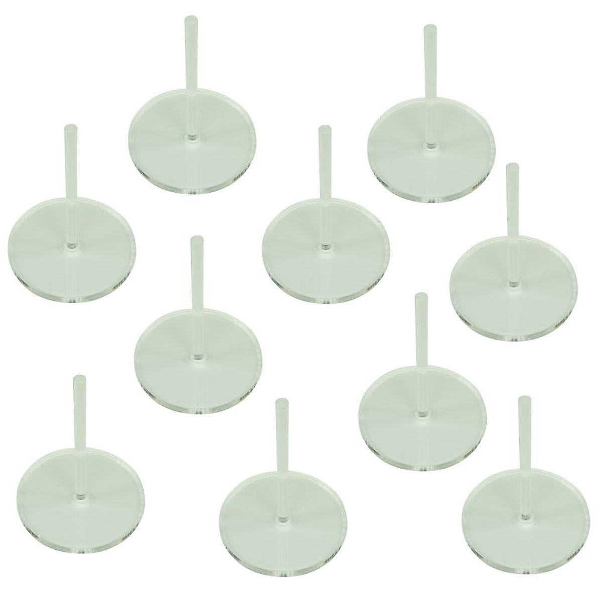 LITKO Acrylic Flight Stands | Round | 3mm Clear Circular Flight Base with Peg (40mm)