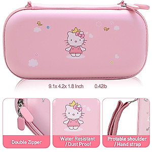 GUTIAL Accessories Bundle for Nintendo Switch Lite - Cute Kawaii NS Lite Accessories kit for Grils Boys Kids with Carrying Case, Cartoon Cover Case, Screen Protector, Stand - Pink