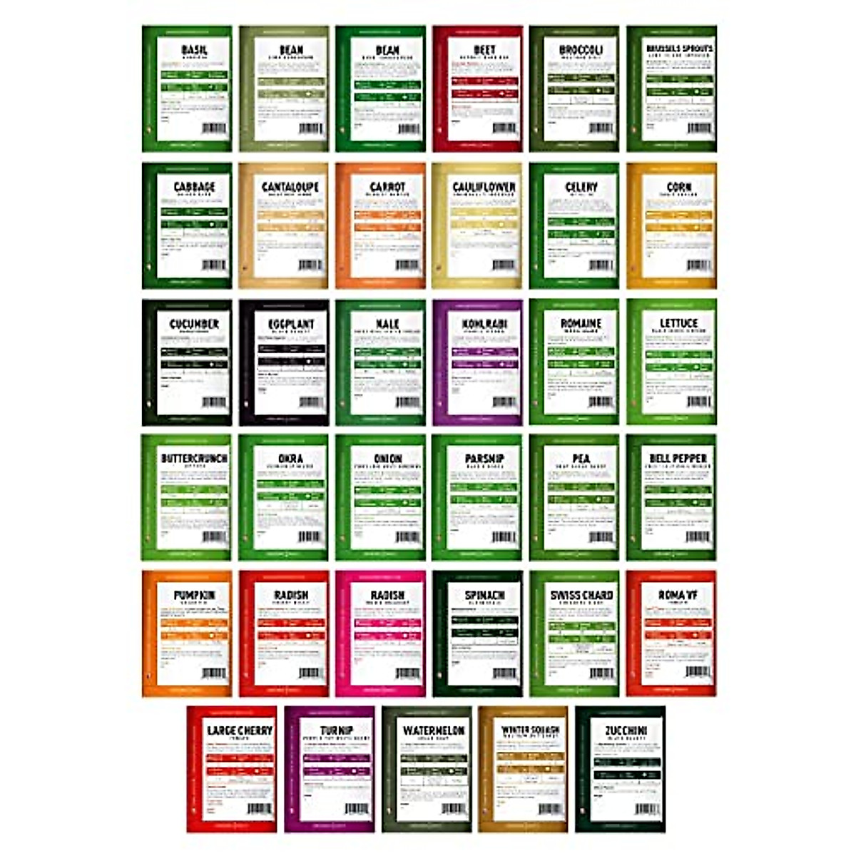 Survival Vegetable Seeds Garden Kit Over 16,000 Seeds Non-GMO and Heirloom, Great for Emergency Bugout Survival Gear 35 Varieties Seeds for Planting Vegetables 35 Plant Markers Gardeners Basics