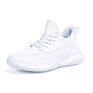 Akk White Sneakers for Women Walking Shoes Comfortable Lightweight Womens Work Casual Tennis Shoes for Gym 9 US White