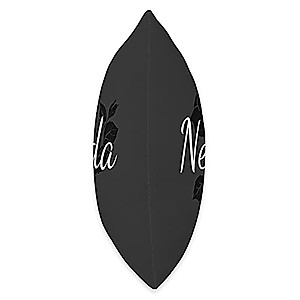 Custom Nelda Gifts & Designs for Girls Nelda-Custom Black Rose Gray Floral Personalized Throw Pillow, 16x16, Multicolor