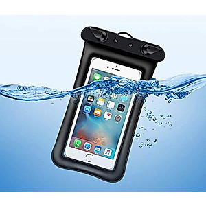 Floating Waterproof Pouch for Samsung Galaxy Note 20 Ultra S20 S21 S22 S23 Ultra S21+ S20 Plus S21 FE Note 10 Plus Lite 9 S10 Plus A53 5G, A13 5G, A52 5G, A42 5G Underwater Phone Case Dry Bag Black