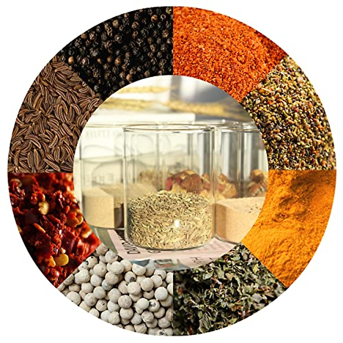 ZRRHOO 16 Pack Glass Jars with Bamboo Lids, 7.5 oz Airtight Spice Jars Set with Extra Labels and Pen, for Dry Food Canisters, Spice, Coffee, Beans, Candy, Nuts, Herbs