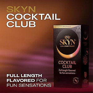 SKYN Cocktail Club Premium Flavored Condoms, 10 Count