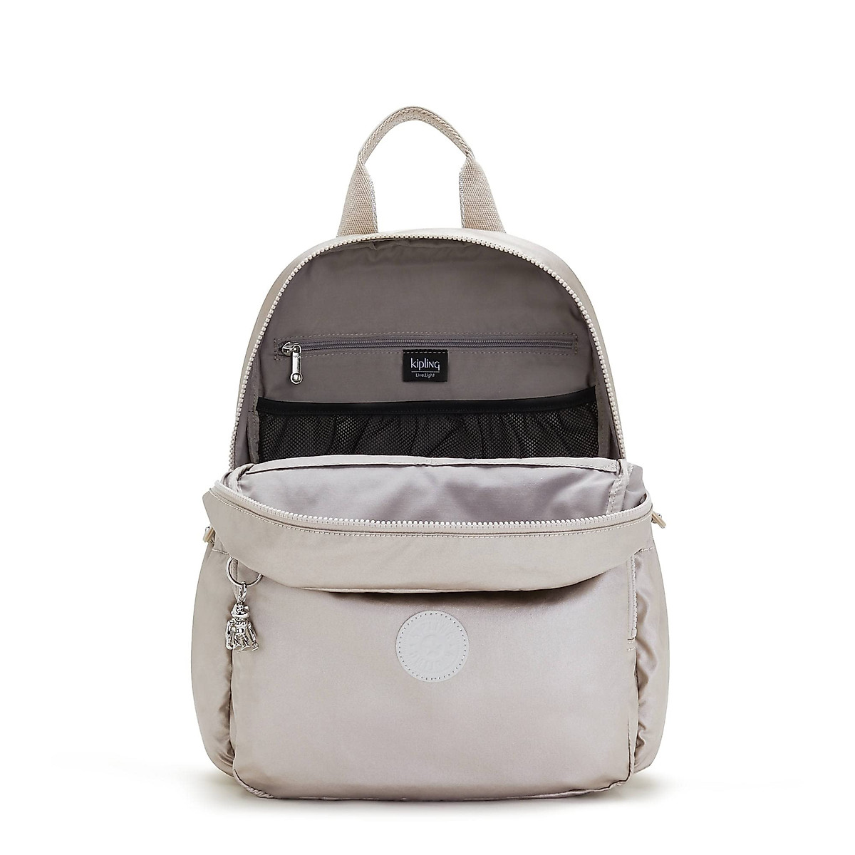 Kipling Maisie Metallic Diaper Backpack Metallic Glow