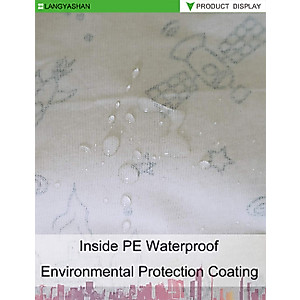 LANGYASHAN Square Storage Baskets Waterproof Canvas Children Laundry Nursery Hamper for Shelves Gift Baskets Toy Organizer Room Decor (Square spaceship)