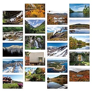Dear Mapper Vintage United States New Hampshire Landscape Postcards Pack 20pc/Set Postcards from Around the World Greeting Cards for Business World Travel Postcard for Mailing Decor Gift