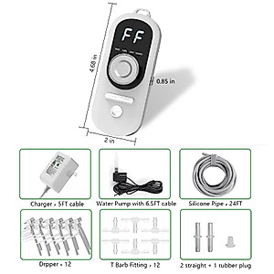 Drip Irrigation Kit,Big Power Automatic Watering System for Potted Plants-12 PCS Adjustable Water Flow Drip Head-Plant Watering Devices,30 Day Interval Programmable Timer,Watering on Working Days