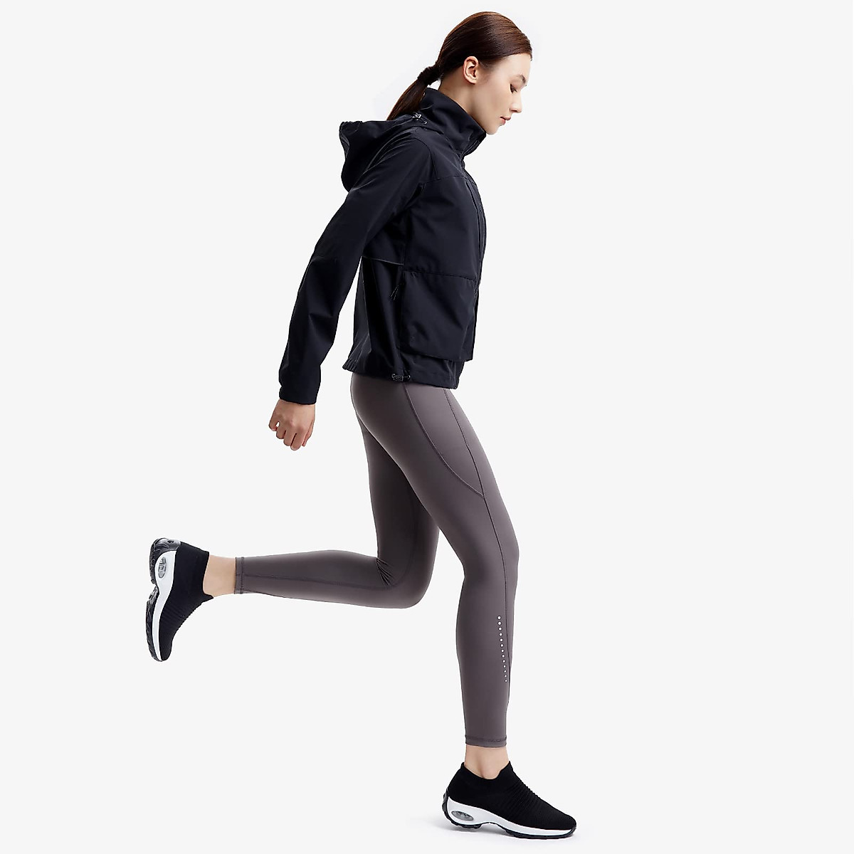 HKR Walking Shoes for Women Summer Slip On Platform Tennis Sneakers Breathable, Black/White 8.5 (ZJW1839heibai40.5)