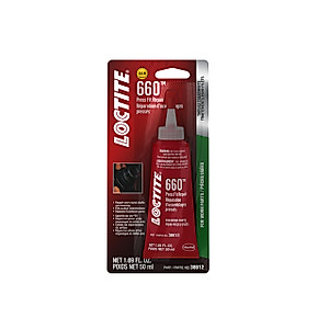 Loctite 555337 Quick Metal Retaining Compound, 660 Press Fit Repair 50-Mililiter Tube