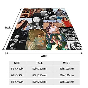 Rwillppycfei Best Lana Music Del Theme Rey Throw Blanket, Plush Microfiber Blankets and Throws for All Seasons, Super Cozy Air Conditioned Blanket 40"x50"