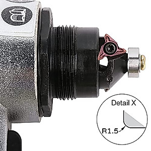 YKLP 2 in 1 Mini Pneumatic Chamfering Machine Set, Portable Handheld 45 Degree Arc Air Beveling Machine with Replace Blades and Bearings for Metal Deburring,1/4 Inch Air Inlet