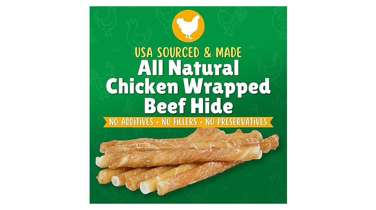 Lucky Premium Chicken Wrapped Rawhide Dog Treats