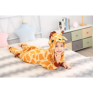 CANASOUR Unisex Anime Halloween Kids Giraffe Onesie For 8-10 Years Girls Boys Christmas Cosplay Costume (8 Years, Giraffe)