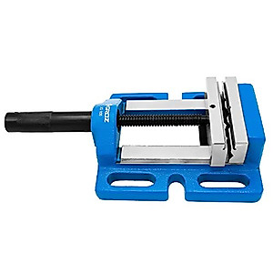 Groz 35121 4" Uni-Grip Drill Press Vise, Blue, Powder Coated