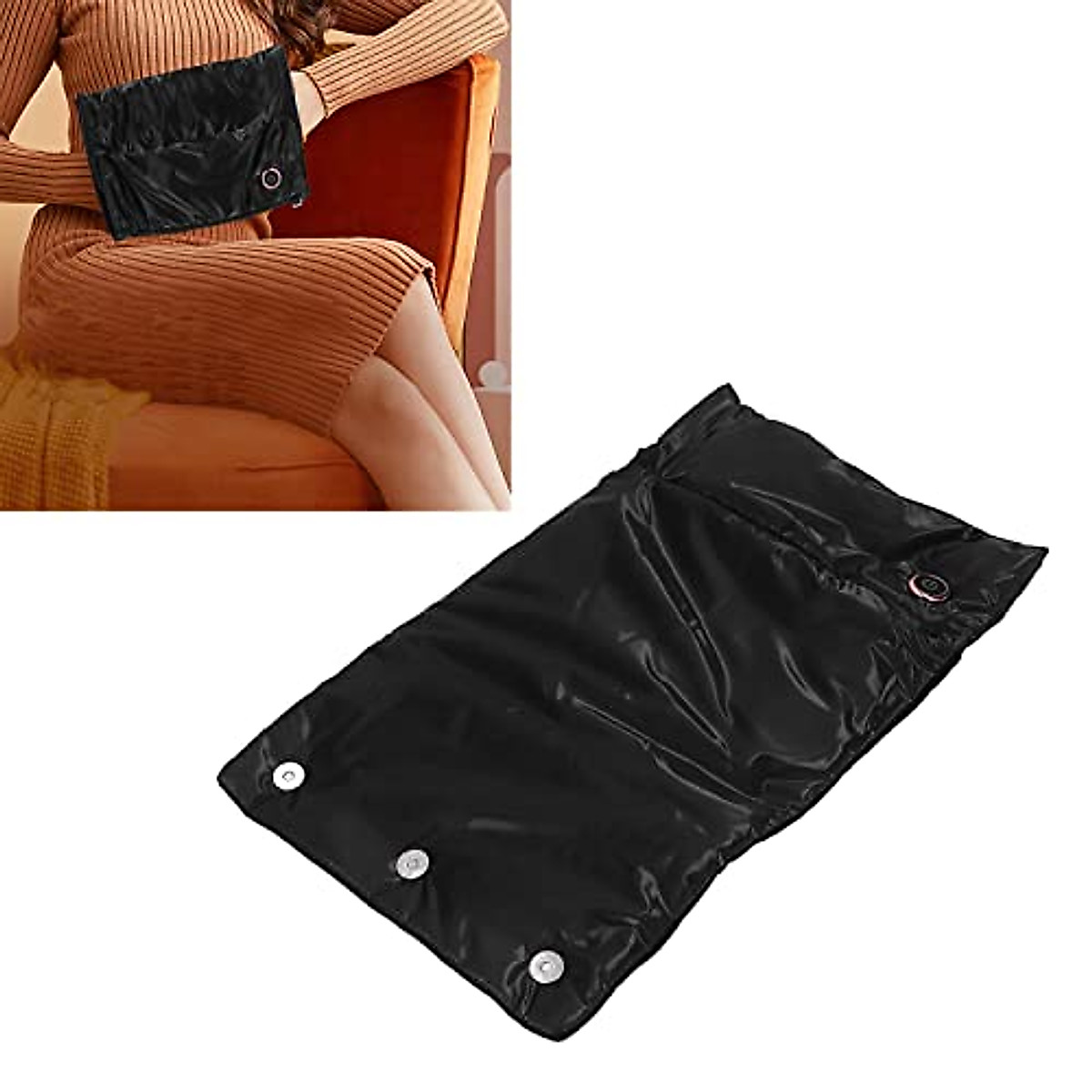 CHICIRIS Graphene, Down Cloth Portable Electric USB Cold Proof Explosion Proof High Efficiency for Travel for Office (Black)