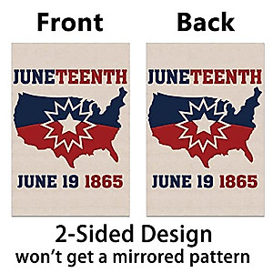 Juneteenth Garden Flag June 19 1865 African American Independence Day Freedom Vertical Double Sized Yard Outdoor Decor
