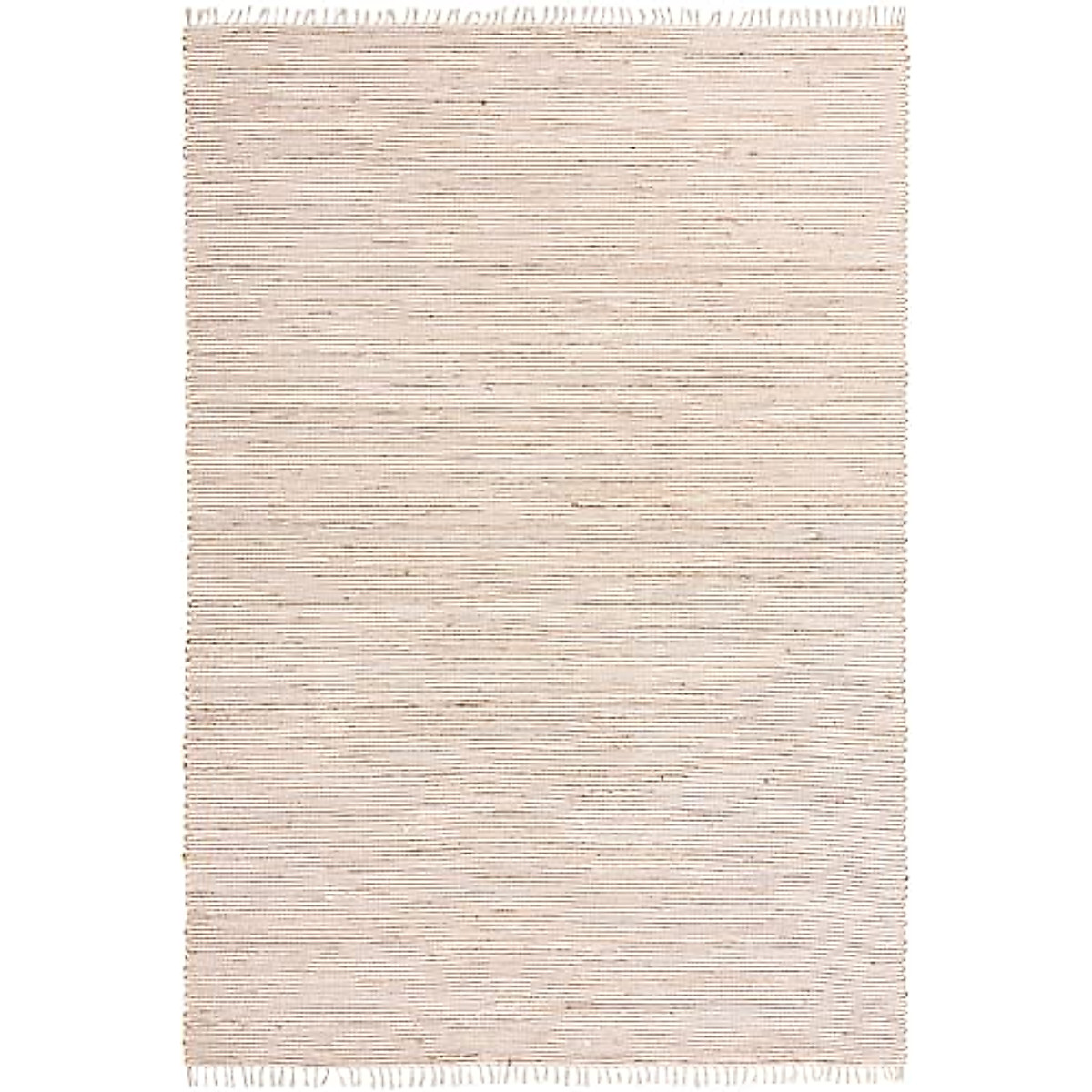 Unique Loom Chindi Jute Collection Area Rug (10' x 14' 1" Rectangle, Natural/ Ivory)
