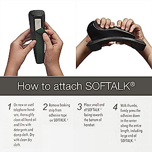 Softalk II Black Phone Shoulder Rest | Landline Telephone Accessory (00801M)