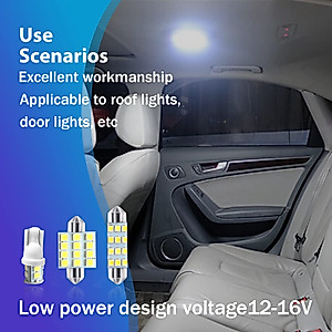 stymart 24 PCS Interior Car Lights, Dome Light Car Bulb Kit Set T10 31mm 41mm LED Interior Replacement Bulbs for Car Interior Lights Dome Lights Plate Lights Map Lights Door Lights License