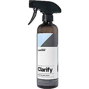 CARPRO Clarify Streak Free Car Window Cleaner Removes Oils, Fingerprints & Dirt - Safe to Use Interior and Exterior Glass - 500mL (17oz)