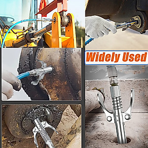 FACITE Grease Gun Coupler Grease Gun Tip Quick Lock and Release Lube Grease Gun Fittings Grease Nozzle Coupler Upgraded to 12000 Psi,Compatible with All Grease Guns 1/8" Npt