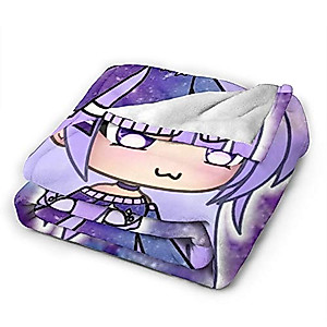 Kefeng Ga-cha Li-fe Cartoon All Season Blanket Ultra Soft Throw Blanket Flannel Fleece, Warm Fuzzy Blanket Plush Sheet for Kid Bed Couch Chair Living Room 50"X40"