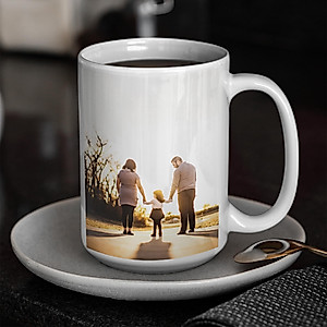 Personalized Coffee Mug - Add pictures or logos or text to our Custom Mugs 15oz Ceramic