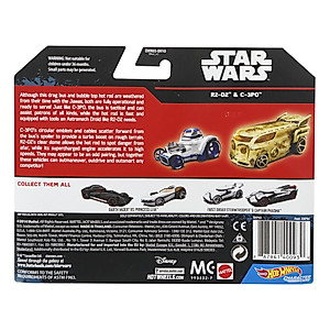 Hot Wheels Star Wars Rogue One Battle Damaged C-3P0 and R2-D2 Character Car (2-Pack)