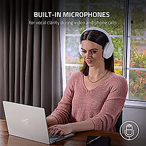 Razer Opus X Wireless Low Latency Headset: Active Noise Cancellation (ANC) - Bluetooth 5.0-60ms Low Latency - Customed-Tuned 40mm Drivers - Built-in Microphones - Quartz (Renewed)