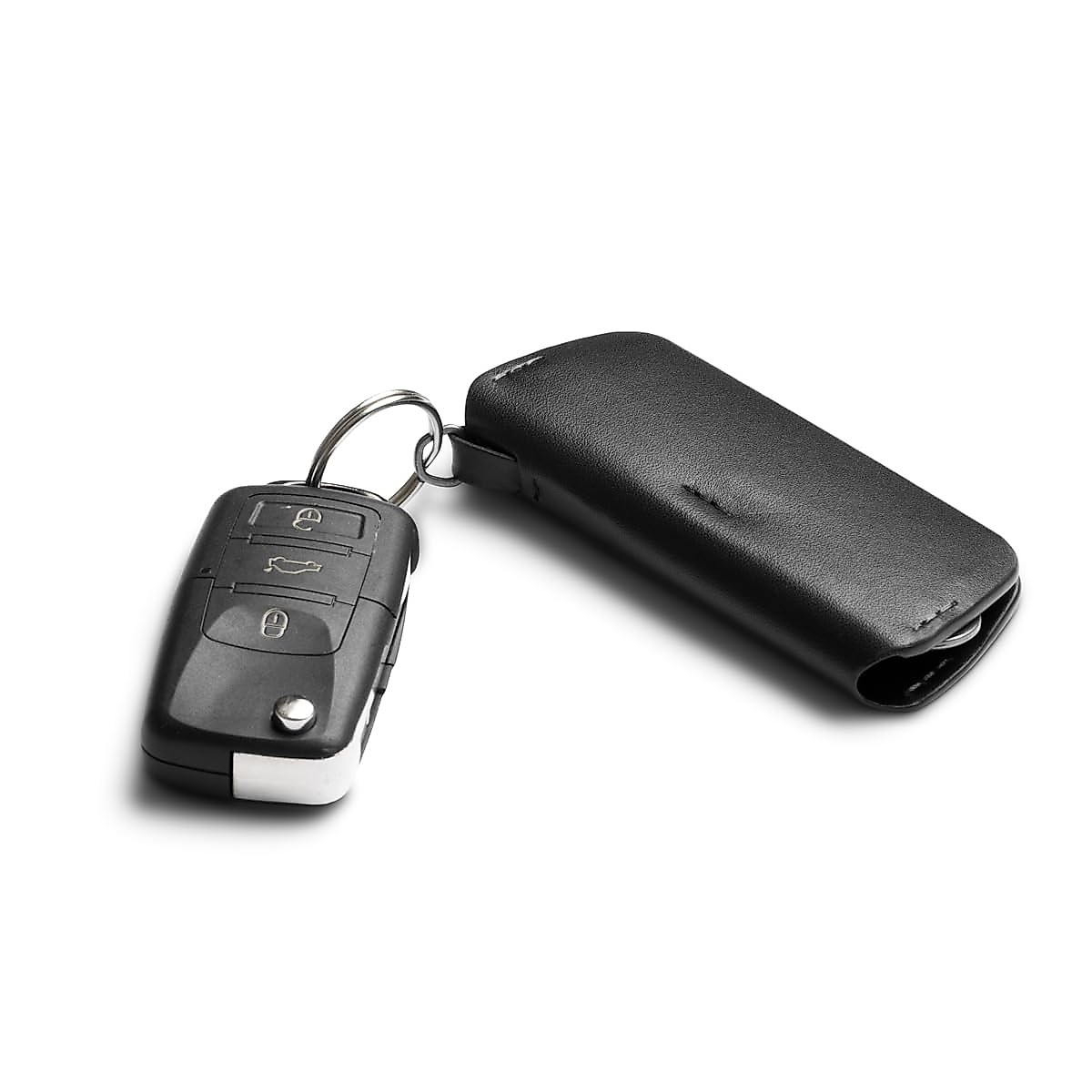 Bellroy Key Cover Plus – Third Edition (Leather Key Holder, Holds 4 – 8 Keys) - Black