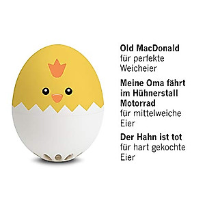 Chicken BeepEgg – Egg Timer for Boiling Eggs – Musical Egg Cooker for Soft, Medium, Hard Boiled Eggs – Food Safe – Singing Floating Egg Timer – Egg Cooker for 3 Levels of Doneness - Brainstream