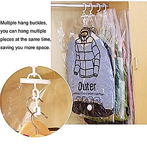 Hanging Compressible Storage Bag, Reusable Vacuum Storage Bags, Clothes Vacuum Organizer, Vacuum Seal Bags for Suits, Dress Coats, Jackets (5PCS,M(67*90cm))