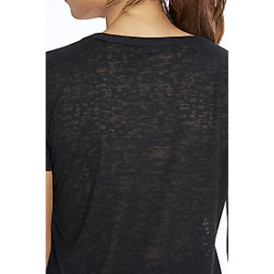 Jessica Simpson Sportswear Clarke Short Sleeve V-Neck Casual Tshirt, Meteorite, X-Large