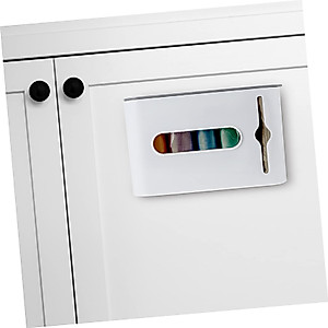 Housoutil 3 Pcs Box Garbage Bag Storage Box Wall Mount Shelf Food Wrap Dispenser Wall Garbage Bag Dispenser Plasticbag Holder Wall Mounted Shelves Car Mount Extractive Kitchen Paper White Pp