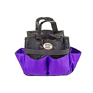Derby Originals 600D Nylon Horse/Dog Grooming Tote Caddy Bag with 6 Pockets & Elastic to Secure Items (Purple),90-9286-PR