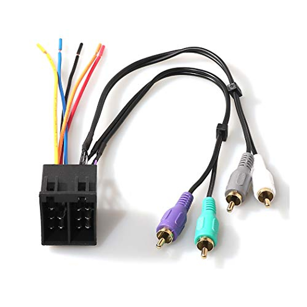 RED WOLF Radio Stereo Wire Harness W/AMP Amplifier Integration Connector RCA Jack Adapter for Mercedes Benz 1990-2004, Volkswagen 1990-2001, Audi 1996-2004, Land Rover 1999-2004