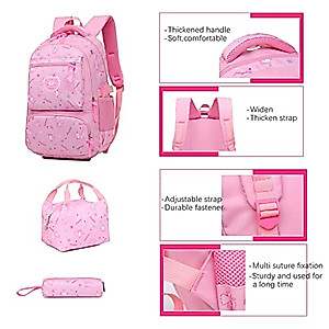 Backpack for Girls, Kids Backpacks for Girls, Girls Backpack with Lunch Bag Nylon Elementary Bookbag Children Schoolbags for Boys