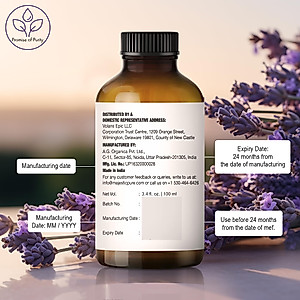 Majestic Pure Lavender Essential Oil with Glass Dropper | 100% Pure and Natural Lavender Oil | Premium Grade Essential Oils for Diffusers, Skin, Aromatherapy, Massage | 4 Fl Oz